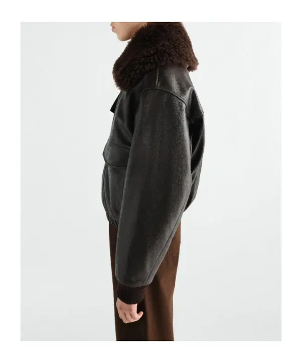 LEMAIRE Blouson In Shiny Leather