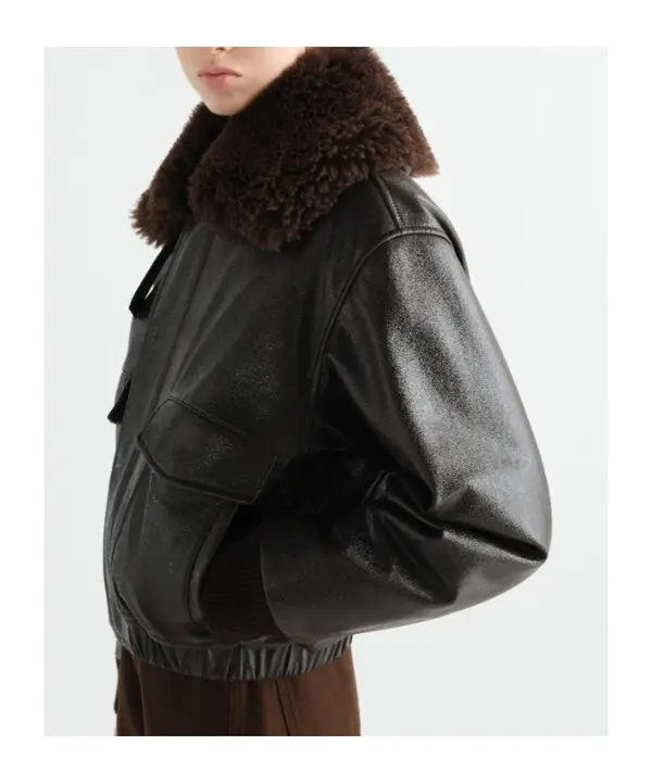 LEMAIRE Blouson In Shiny Leather