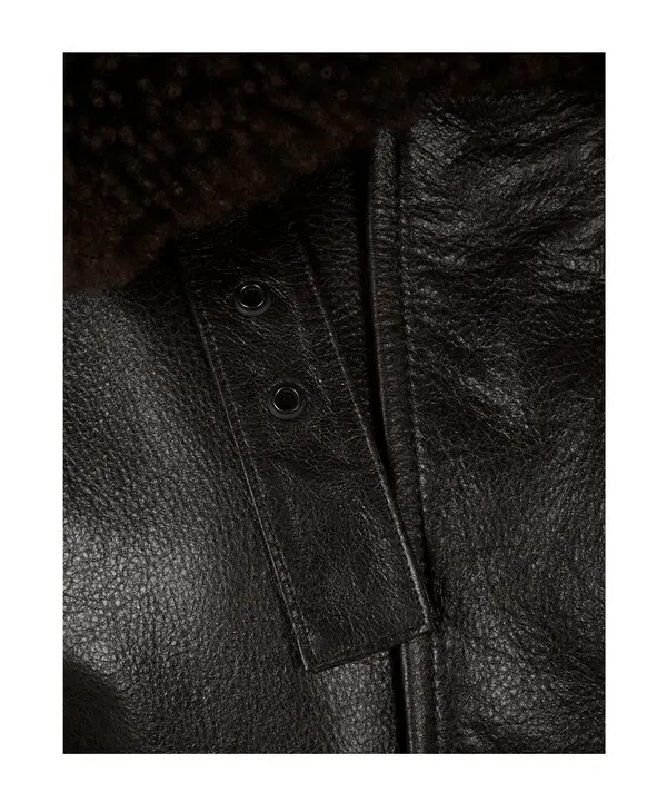 LEMAIRE Leather Blouson - Ebony