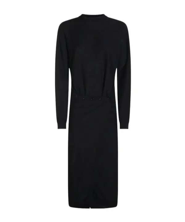 LEMAIRE Buttoned Knitted Dress - Black