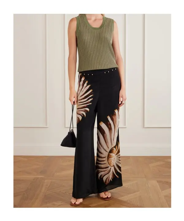Farm Rio Printed Wide-leg Pants