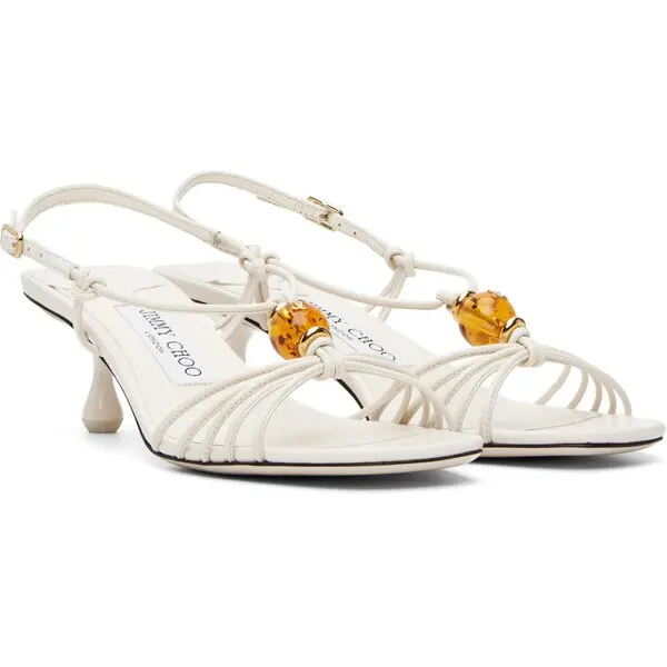 JIMMY CHOO Lova 50 High-heeled Sandals - Latte