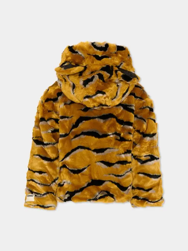 Kenzo Tiger-print Faux-fur Hoodie