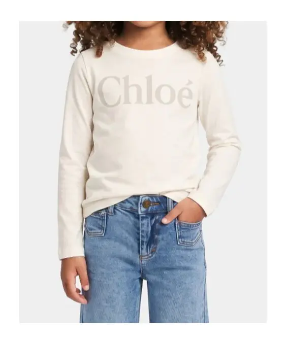 Chloé Logo Print Long Sleeve T-shirt