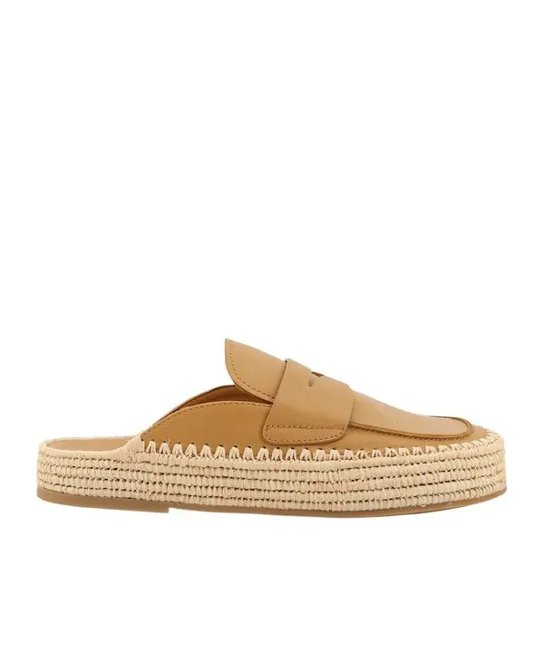 PALOMA BARCELO Round-toe Mules - Ochre