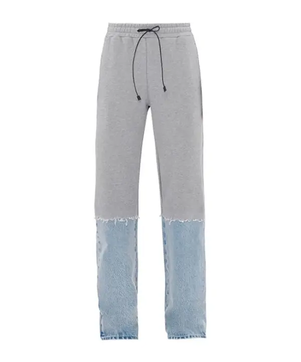 HAIKURE Field Pollock Panelled Frayed Trousers - Grey