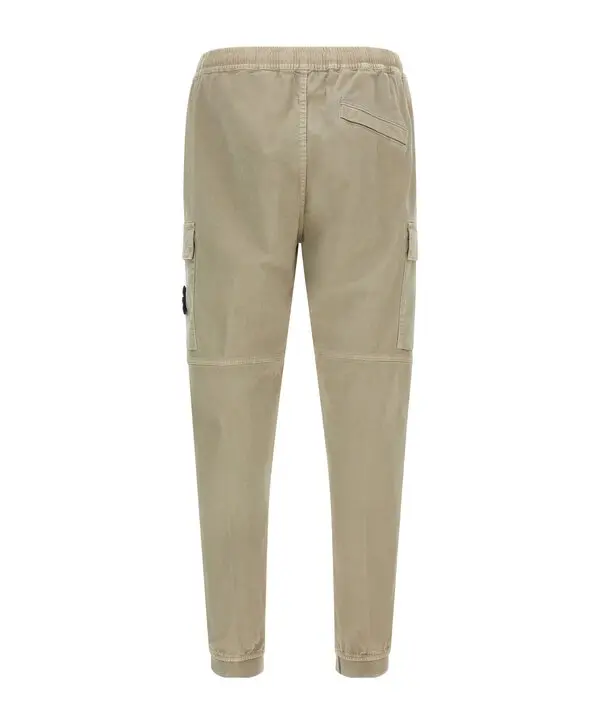 Stone Island Elasticated Waist Cargo Trousers - Beige