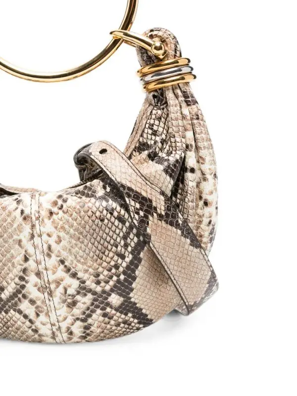 Chloé Snakeskin-effect Ring-handle Clutch Bag