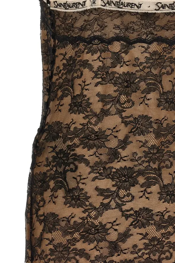 Saint Laurent Lace Slip Dress
