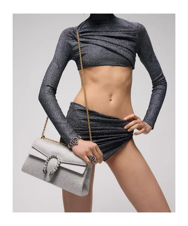 Gucci Dionysus Crystal Medium Shoulder Bag