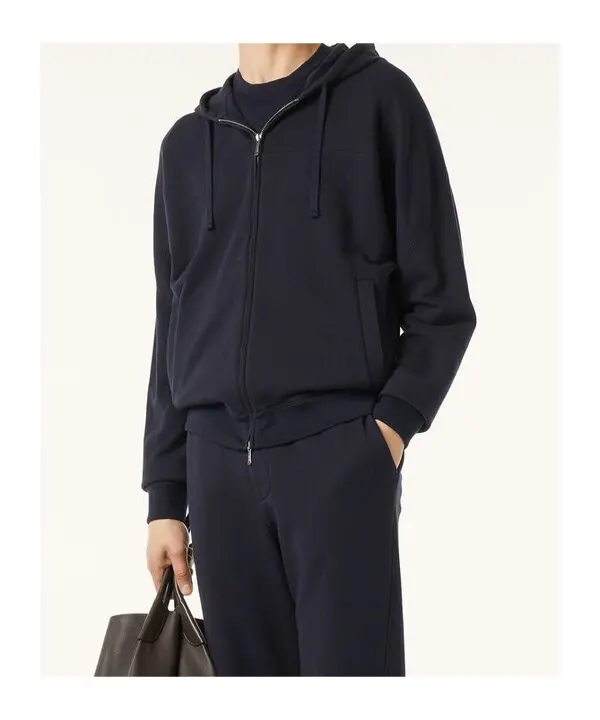 Loro Piana Neem Bomber Jacket - Navy Blue