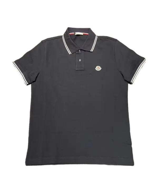 Moncler Navy Blue Logo Polo Shirt