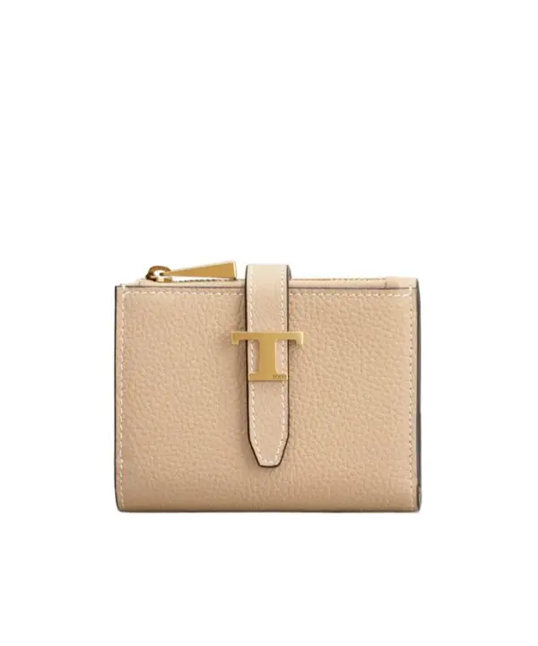 TOD'S T Timeless Wallet - Beige