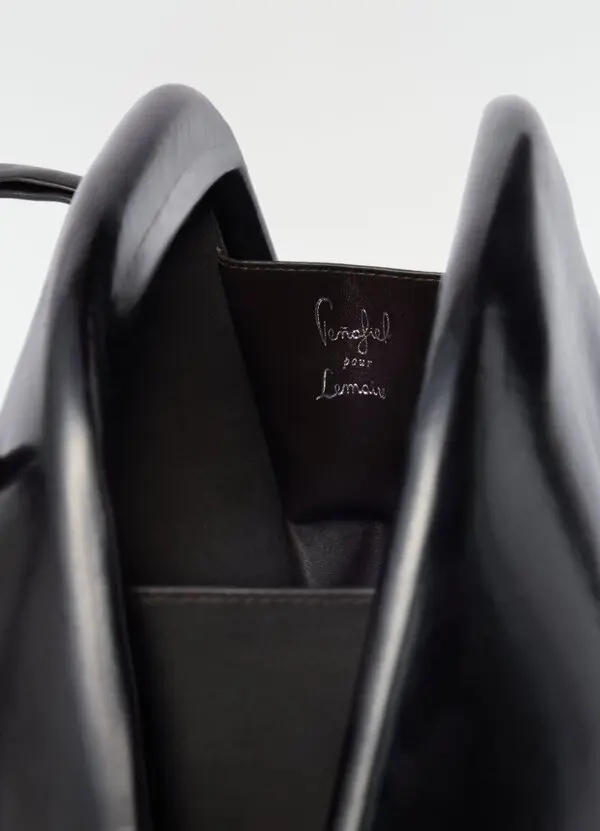 LEMAIRE X Carlos Peñafiel Bag In Patinated Leather - Dark Chocolate