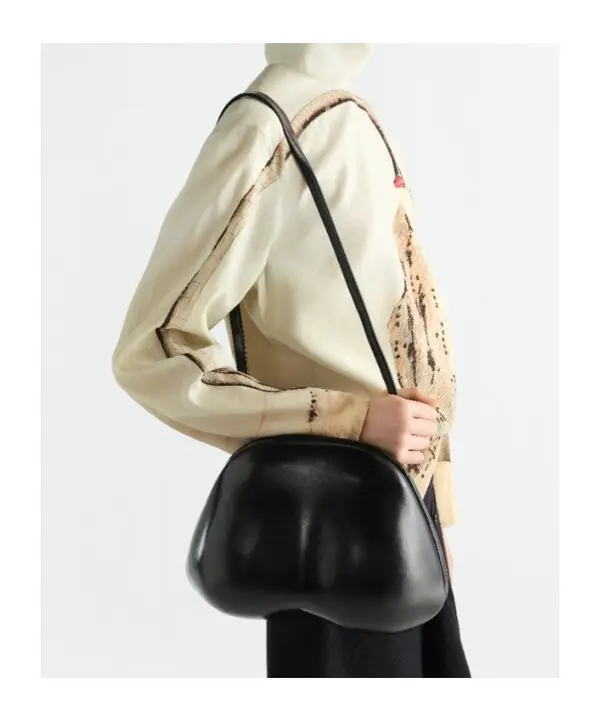 LEMAIRE X Carlos Peñafiel Bag In Patinated Leather - Dark Chocolate