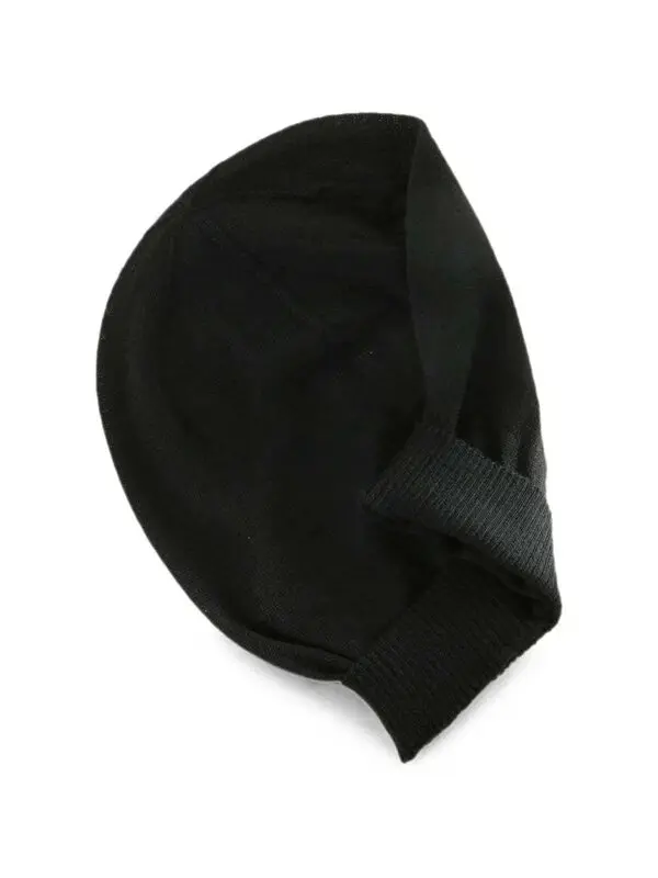 Rick Owens Ribbed-trim Beanie Hat