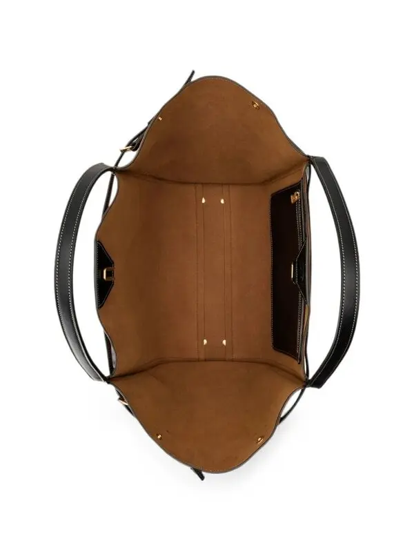 TOD'S T Signature Shopping Bag In Suede - Brown