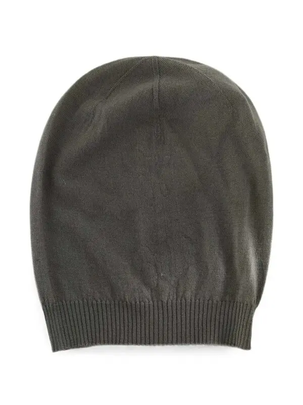 Rick Owens Ribbed-trim Beanie Hat