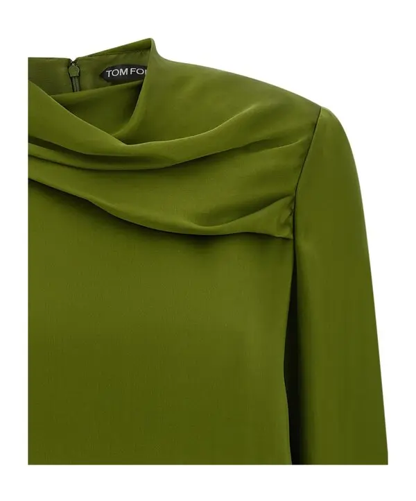 TOM FORD Draped-collar Blouse