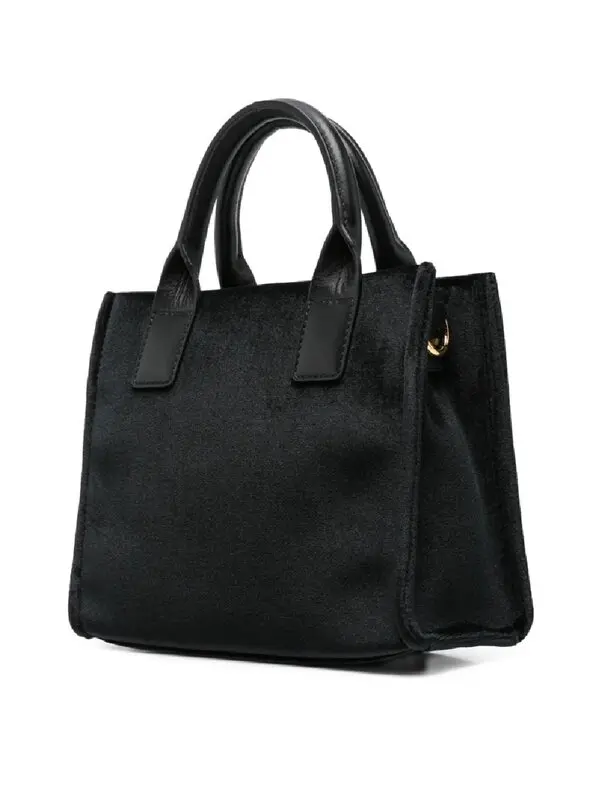 Balmain Logo-embroidered Velvet Tote Bag