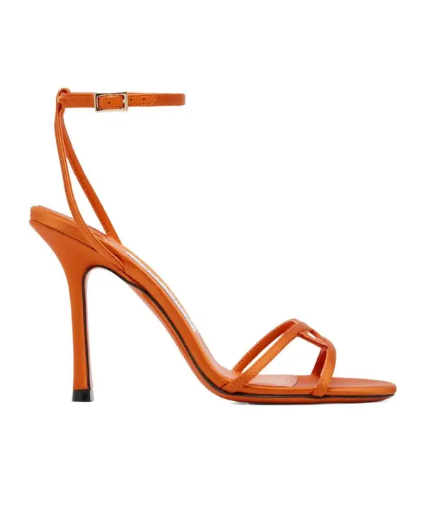 JIMMY CHOO Leo 100 High-heeled Sandals - Sunset Orange