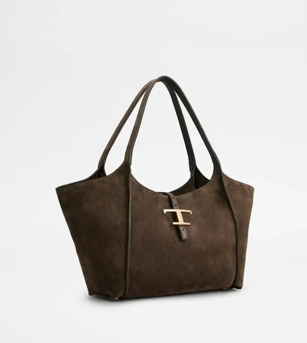 TOD'S Small T-timeless Suede Tote Bag