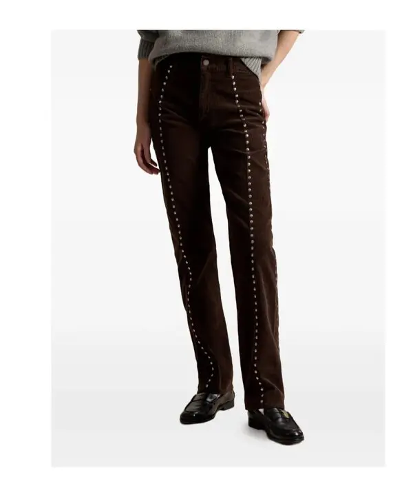 Polo Ralph Lauren Stud-embellished Corduroy Trousers - Black