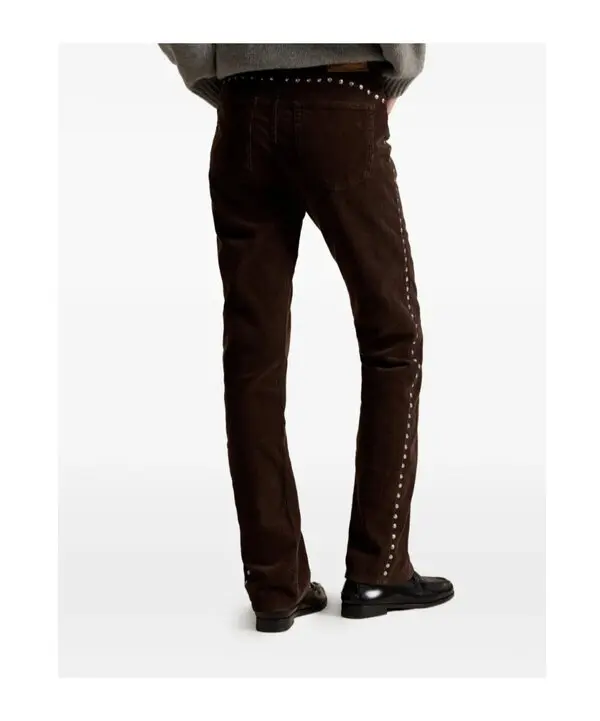 Polo Ralph Lauren Stud-embellished Corduroy Trousers - Black