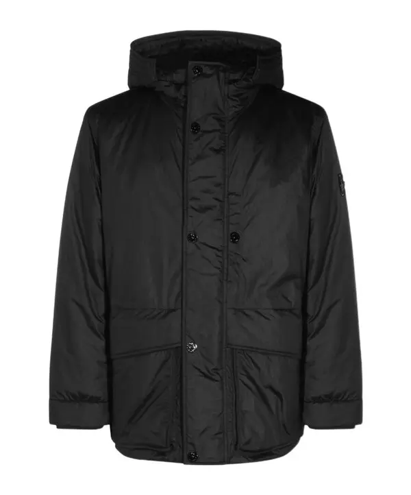 Stone Island Long-sleeve Hooded Padded Jacket - Black
