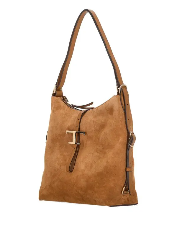 TOD'S T Timeless Suede Tote Bag