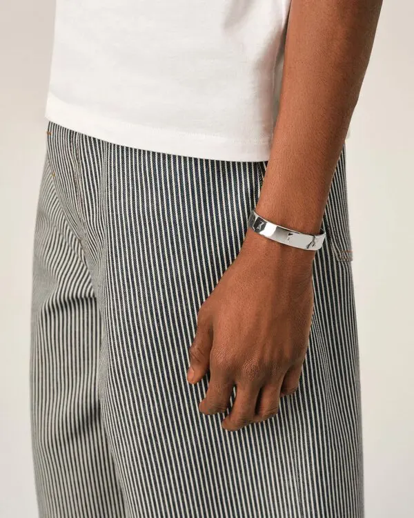 AMI Paris Textured Metal Bracelet