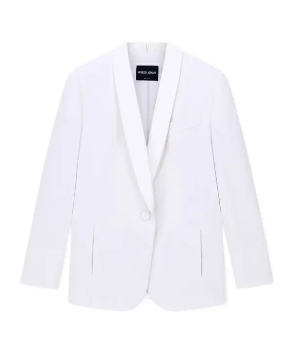 Giorgio Armani Silk Cady Tuxedo Jacket With Satin Shawl Collar