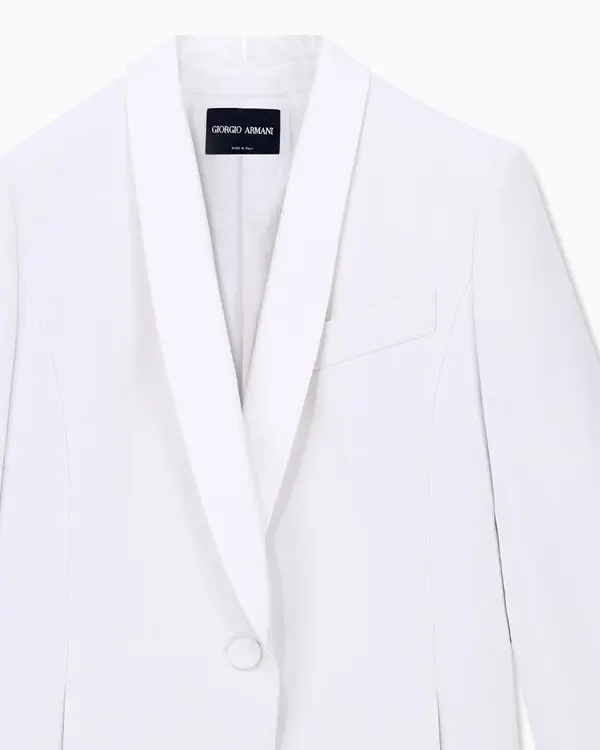 Giorgio Armani Silk Cady Tuxedo Jacket With Satin Shawl Collar