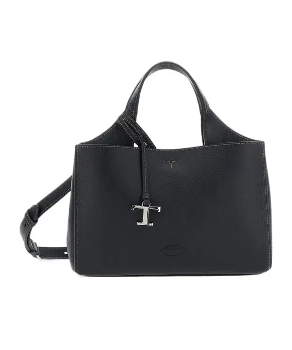 TOD'S T Timeless Pebbled Handbag