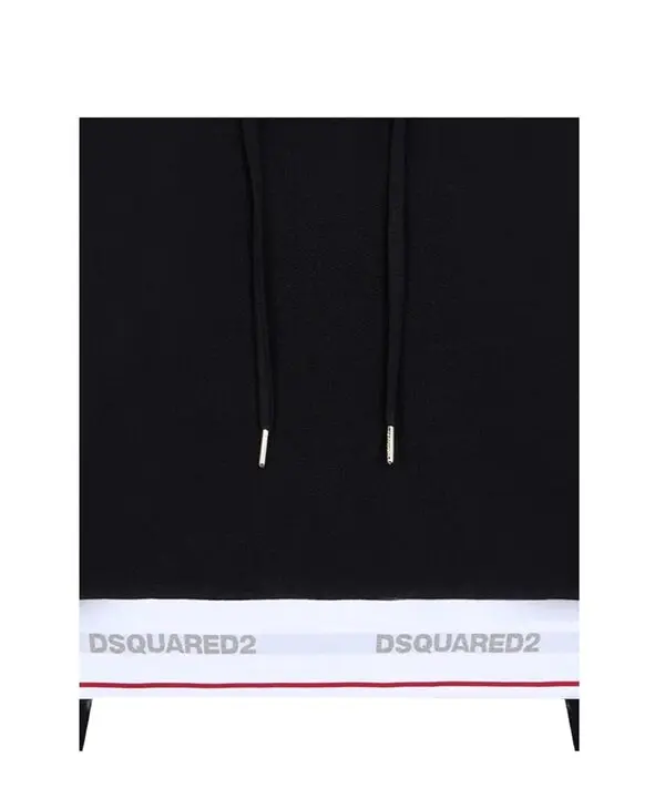 Dsquared2 Logo Tape Cropped Hoodie