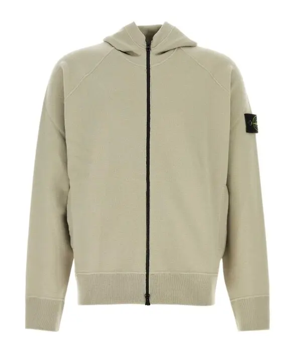 Stone Island Long-sleeve Hooded Sweatshirt - Sand-colored
