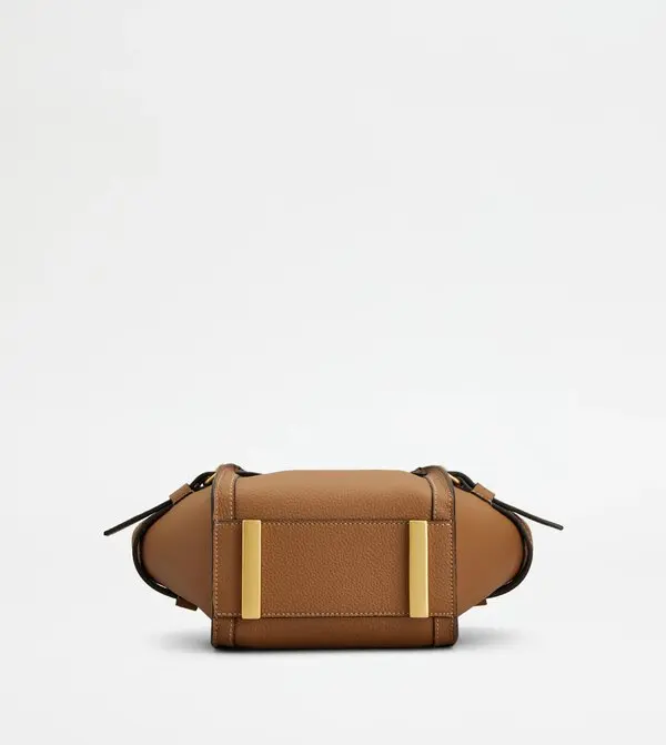 TOD'S T Signature Leather Tote Bag - Brown