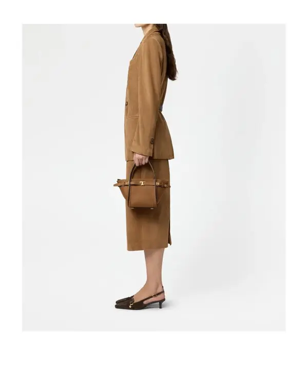 TOD'S T Signature Leather Tote Bag - Brown