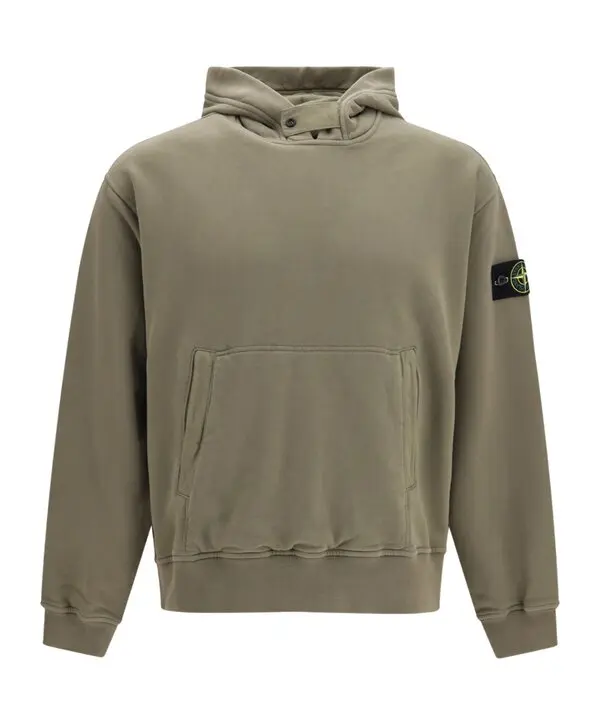 Stone Island Logo Patch Hoodie - No