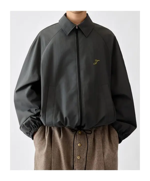 Jacquemus Zip-up Windbreaker Jacket - Dark Gray