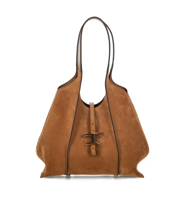 TOD'S T Timeless Leather Tote Bag - Brown