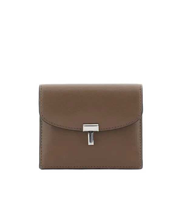 TOTEME T-lock Leather Wallet - Brown
