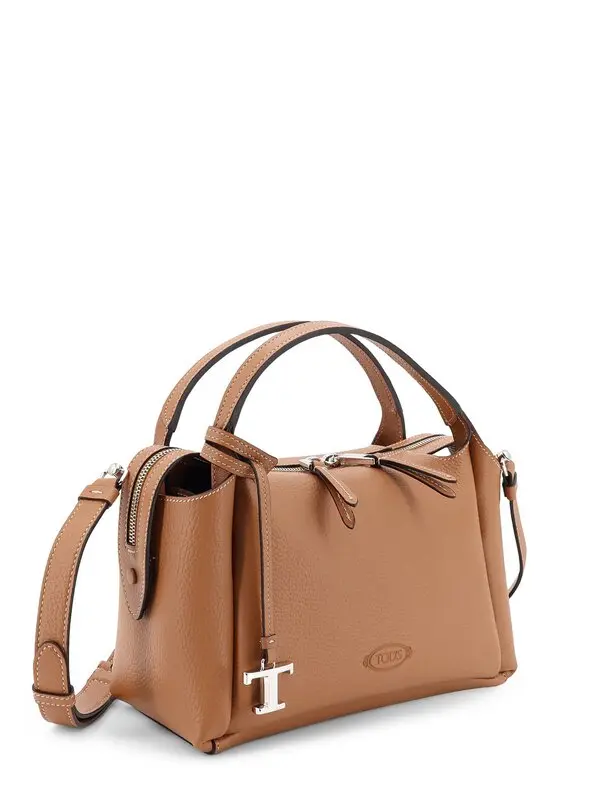 TOD'S T Timeless Pebbled Handbag