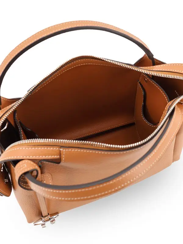 TOD'S T Timeless Pebbled Handbag