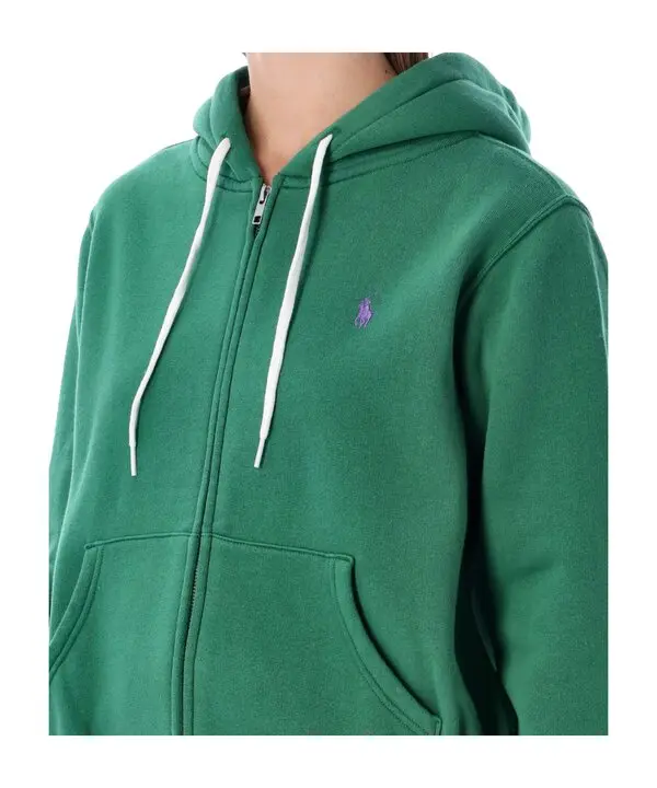 Polo Ralph Lauren Zip-up Embroidered Hoodie - Green