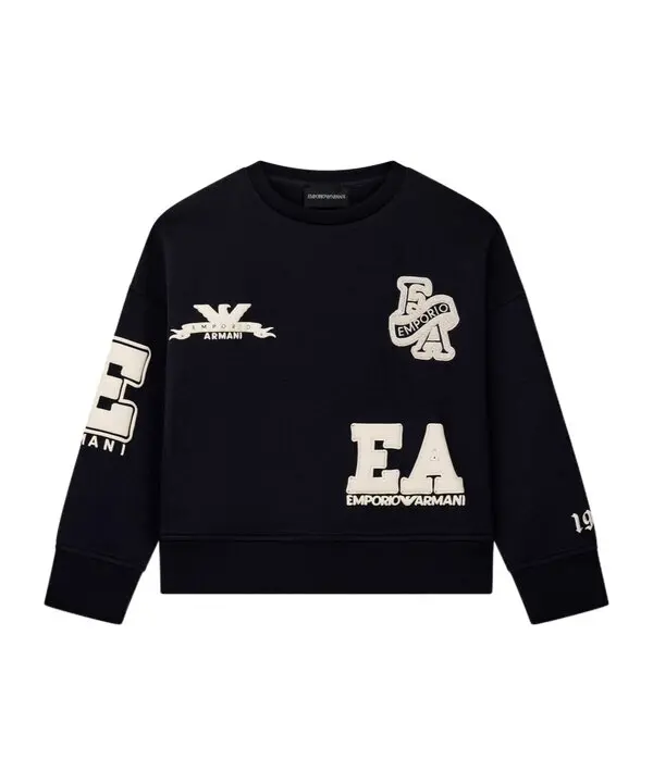 Emporio Armani Logo-patch Sweater - Black