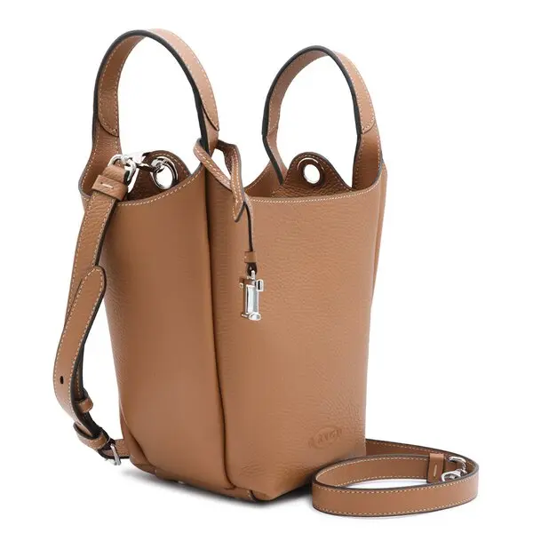 TOD'S Embossed Logo Bucket Bag