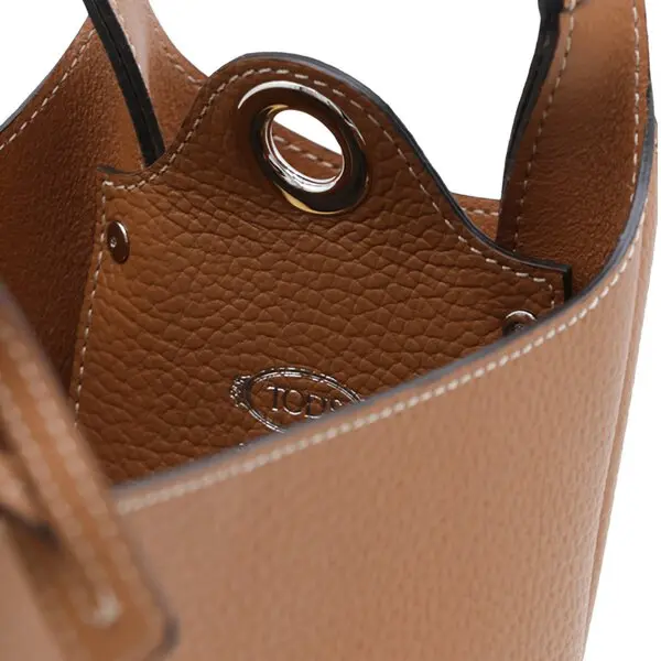 TOD'S Embossed Logo Bucket Bag