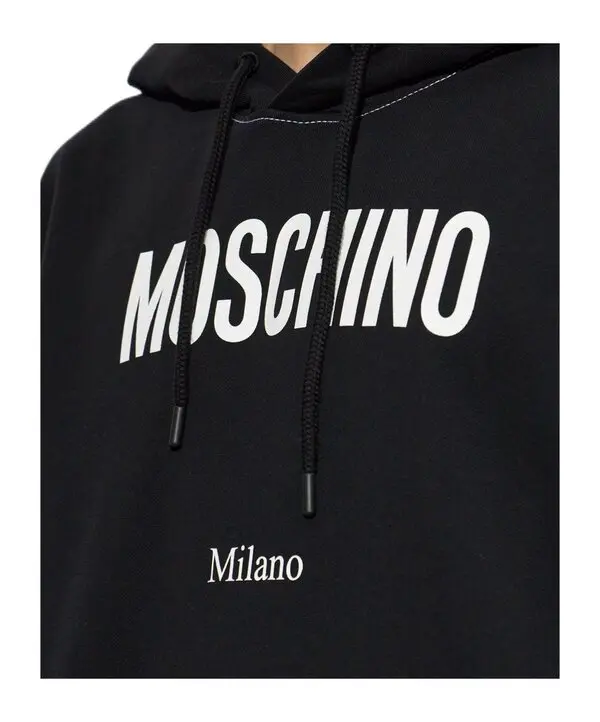 Moschino Print Drawstring Hoodie