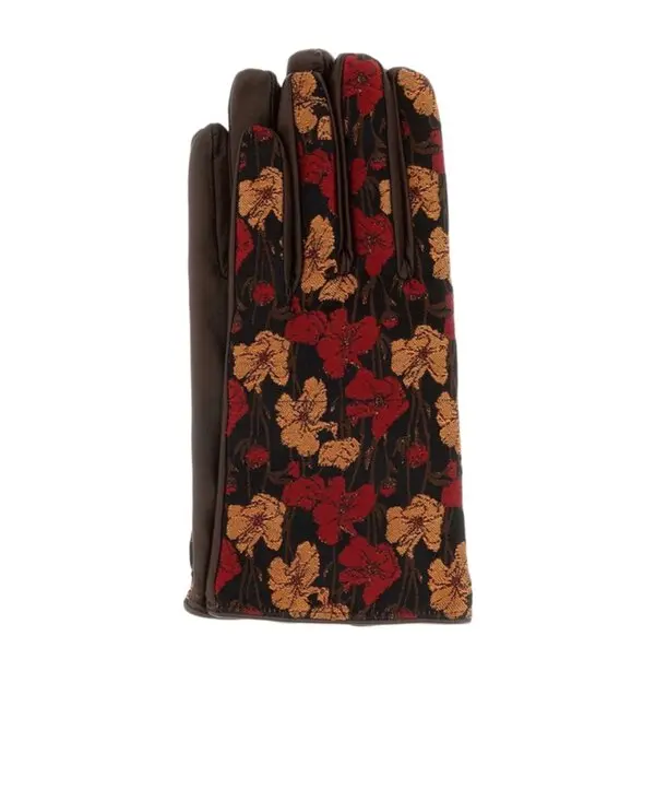 Dries Van Noten Floral Panel Gloves - Multi-color